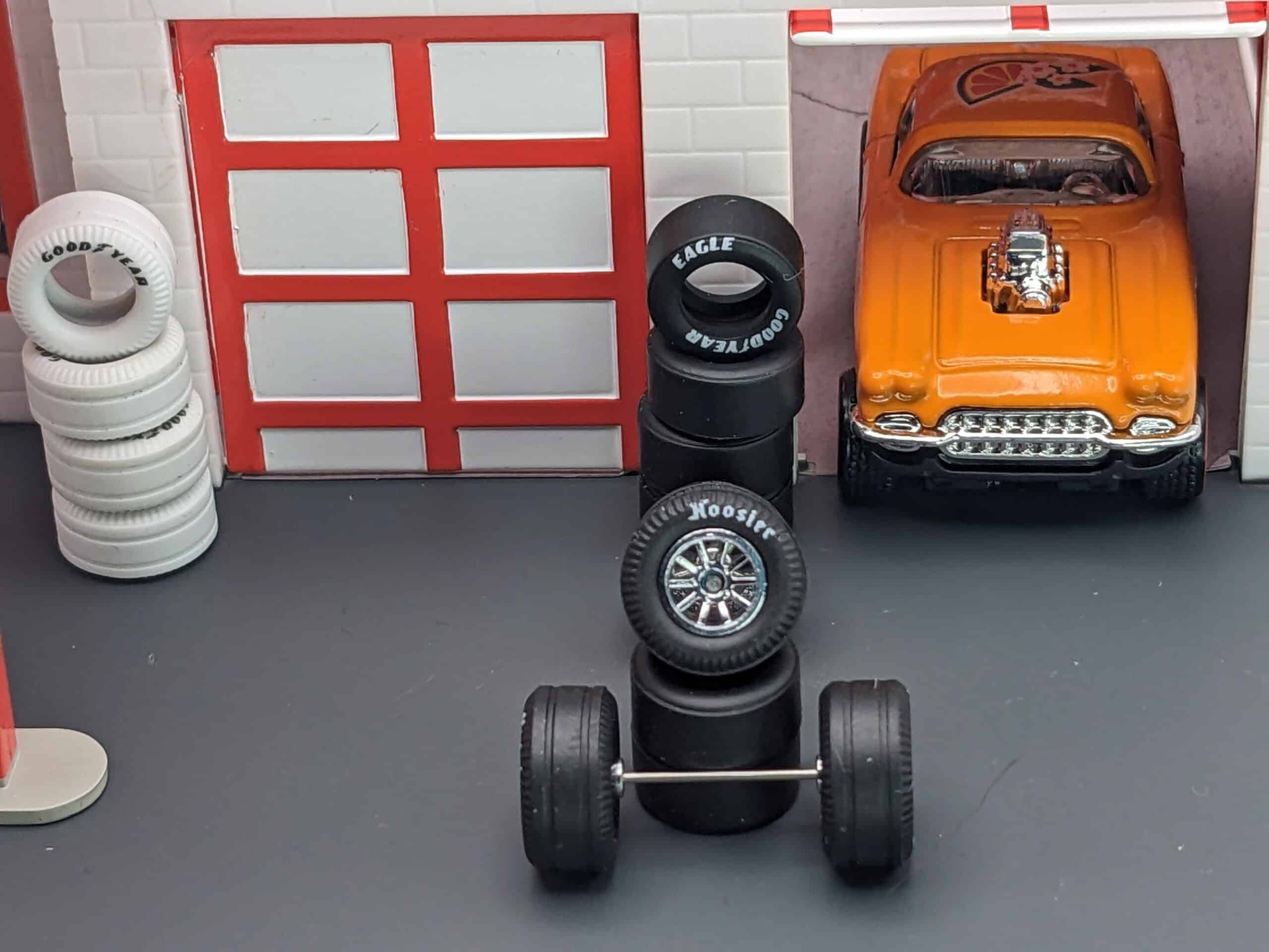 13mm Chrome 10-Spoke with Hoosier Gasser Tires - CTE Wheels